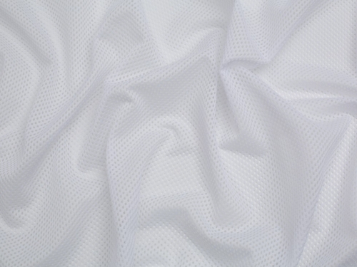 Minerva Core Range Airtex Mesh Stretch Knit Fabric White Minerva