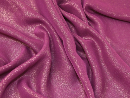 Shimmer Sheer Chiffon Fabric Plum Minerva