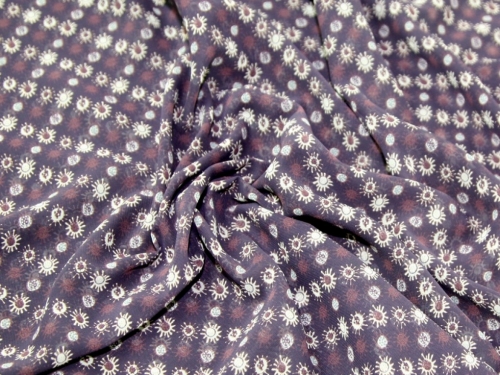 Sheer Chiffon Fabric Aubergine Minerva