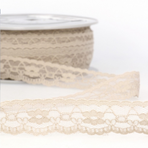 Taupe lace trim store