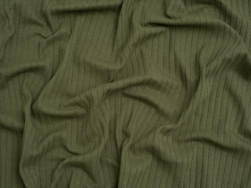 Minerva Core Range Baby Soft Cotton Rib Stretch Knit Fabric Bottle Green Minerva